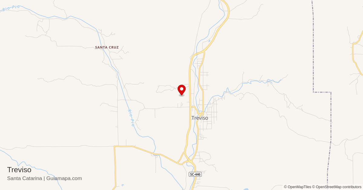 Mapa de Treviso - Santa Catarina - Guiamapa.com