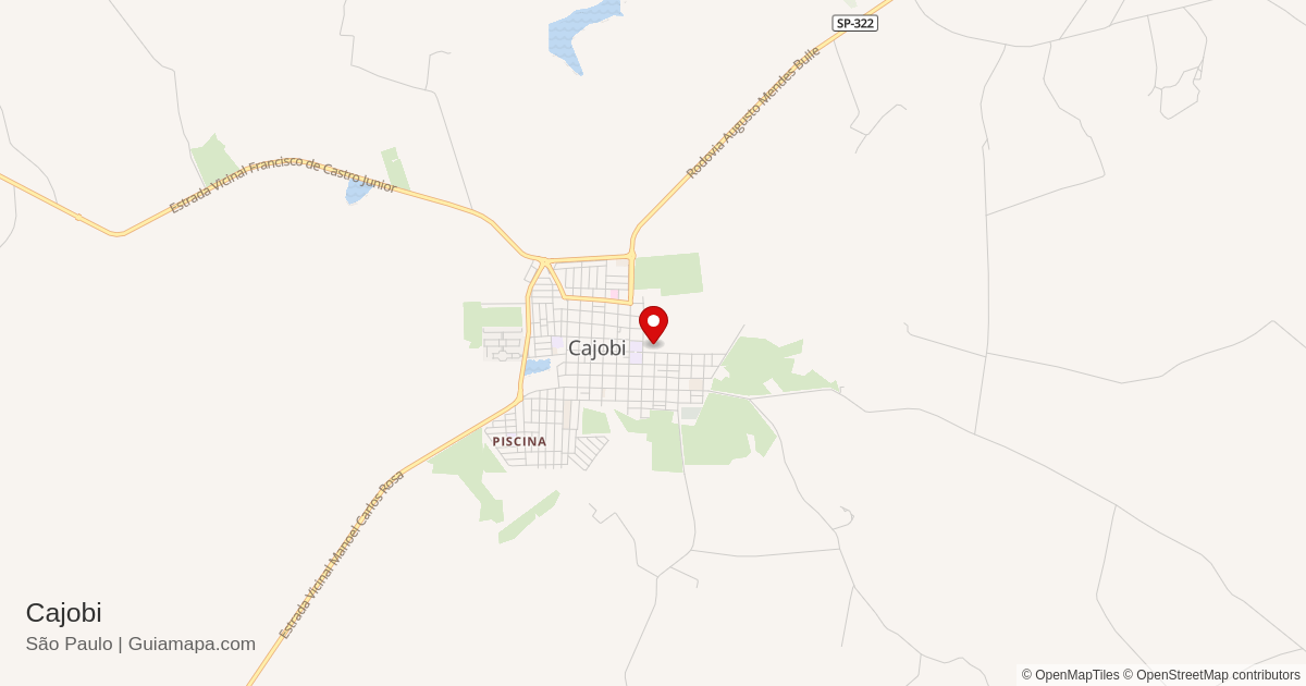 Mapa de Cajobi - São Paulo - Guiamapa.com