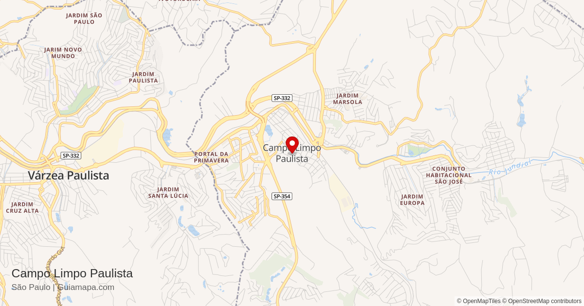 Mapa de Campo Limpo Paulista - São Paulo - Guiamapa.com