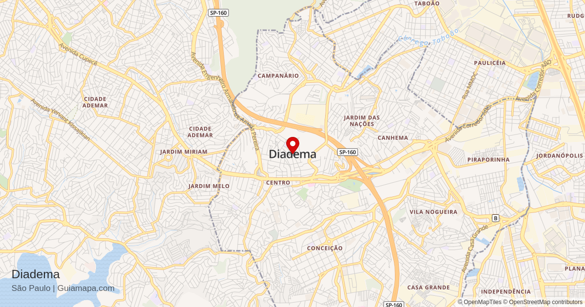 Mapa de Diadema - São Paulo - Guiamapa.com