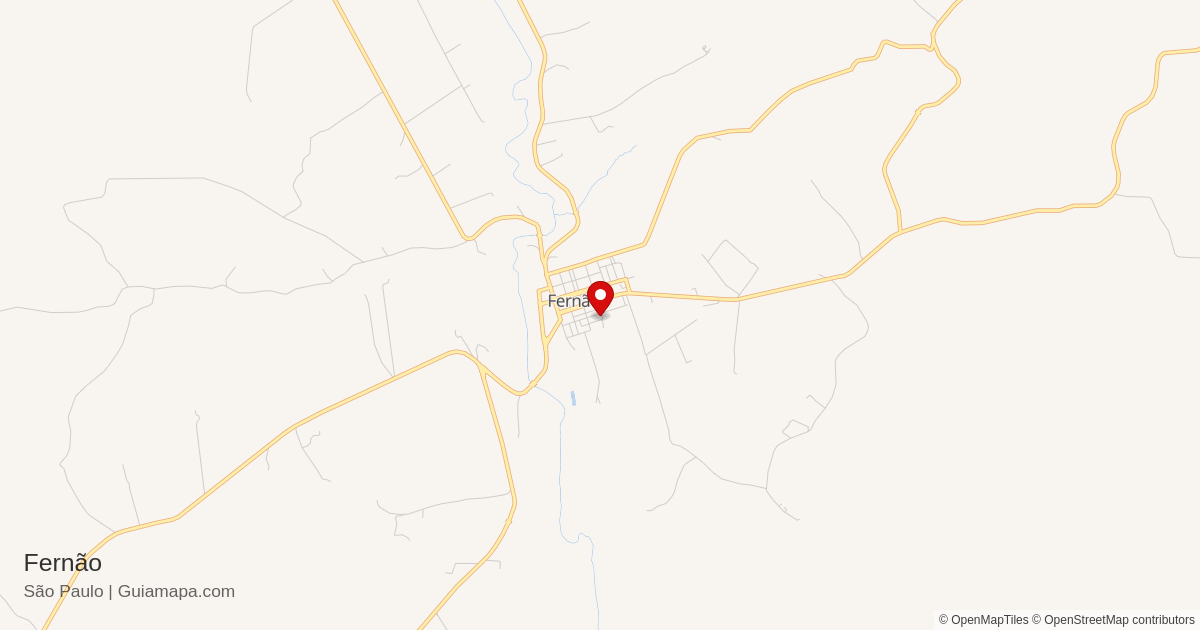 Mapa de Fernão - São Paulo - Guiamapa.com