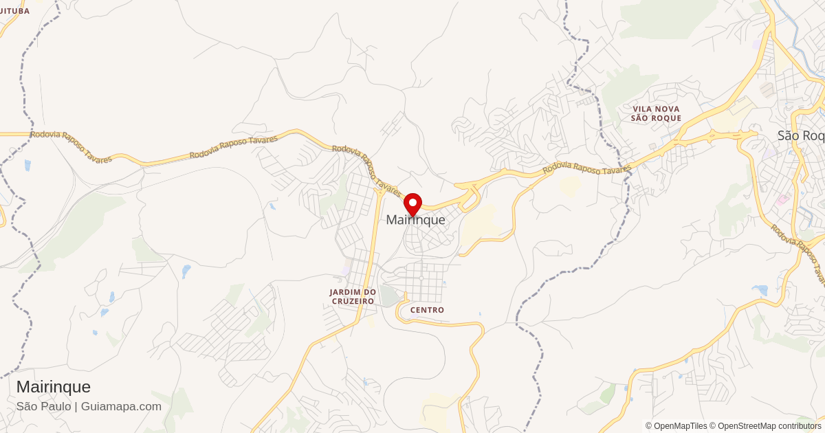 Mapa de Mairinque - São Paulo - Guiamapa.com