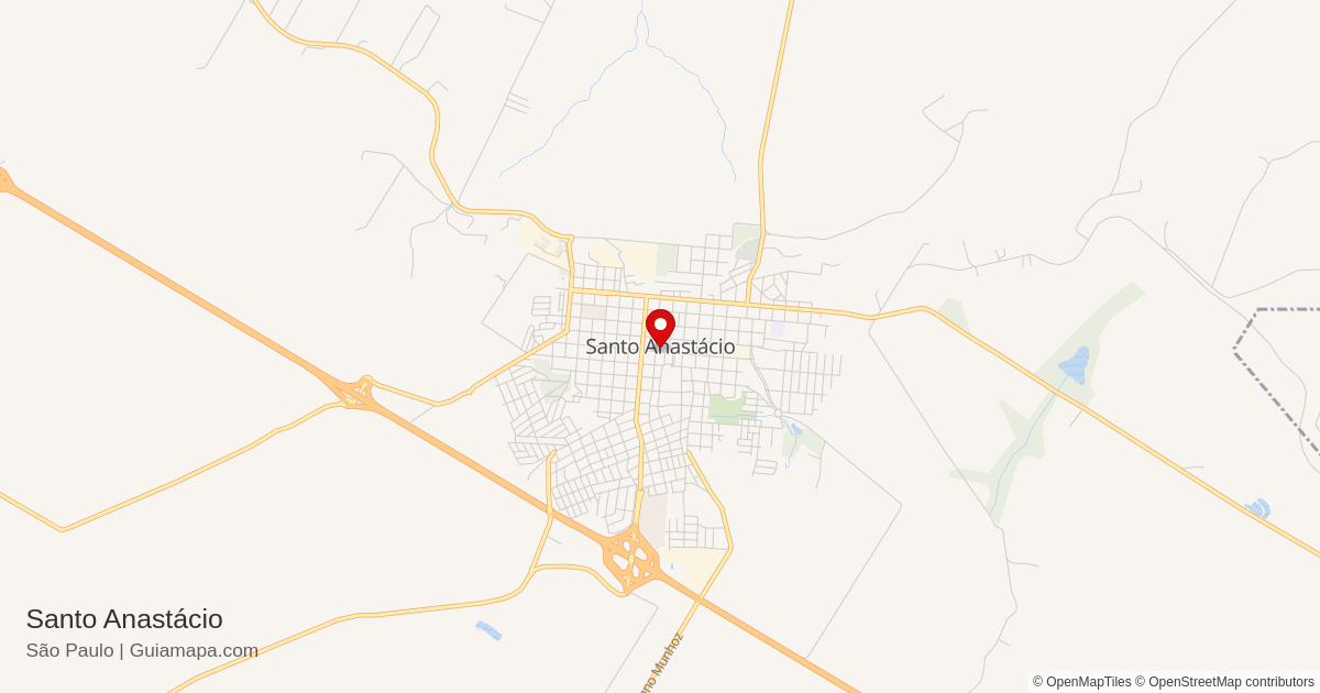Mapa de Santo Anastácio - São Paulo - Guiamapa.com