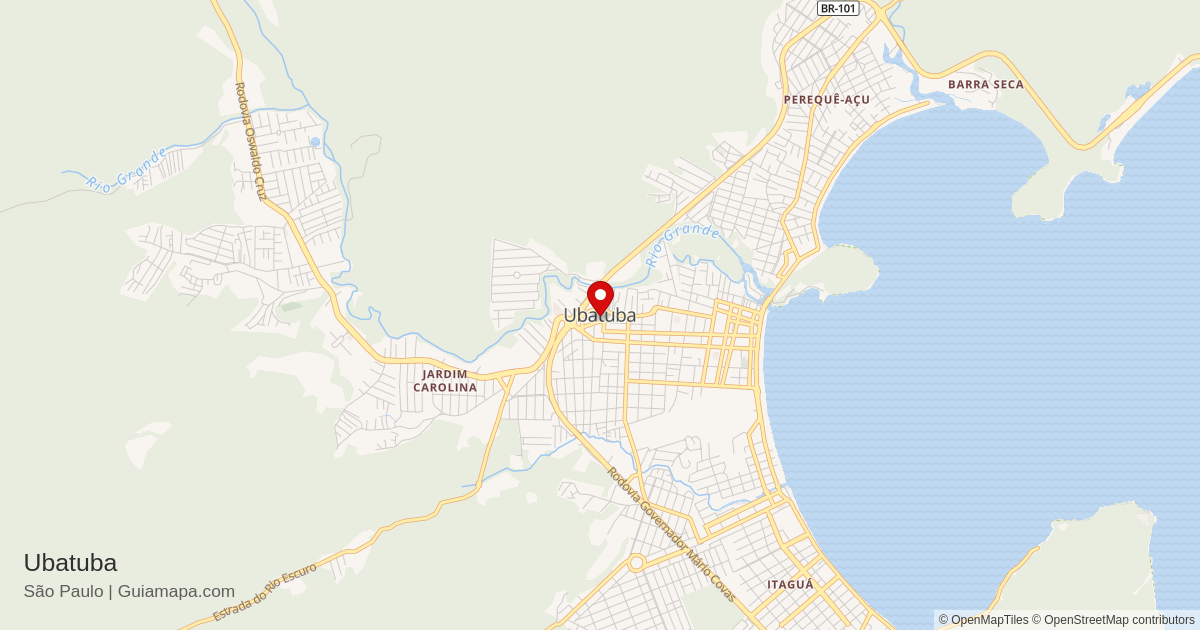 Mapa de Ubatuba - São Paulo - Guiamapa.com